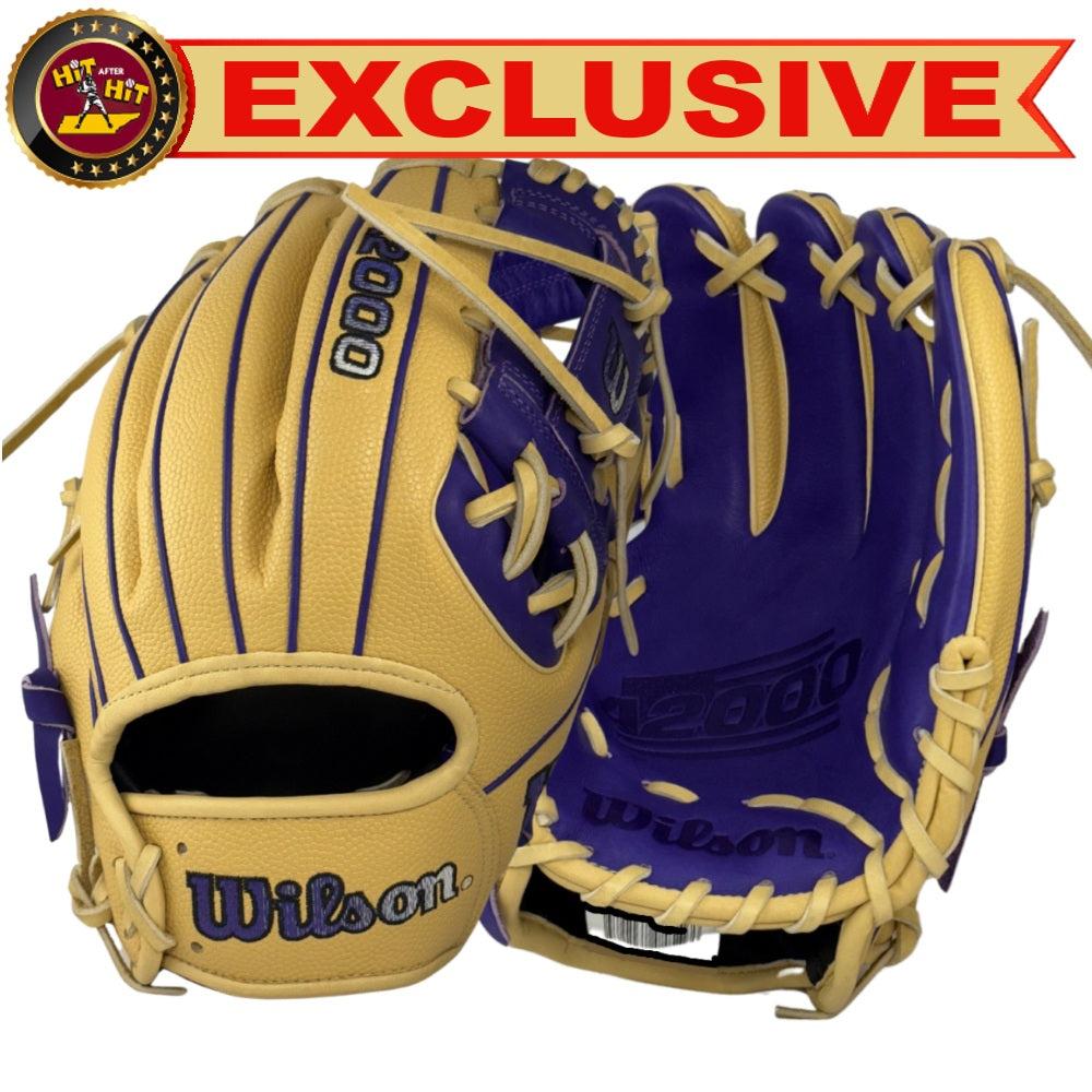 Wilson Custom Blonde and Purple A2000® 1786SS 11.50” Infield Baseball